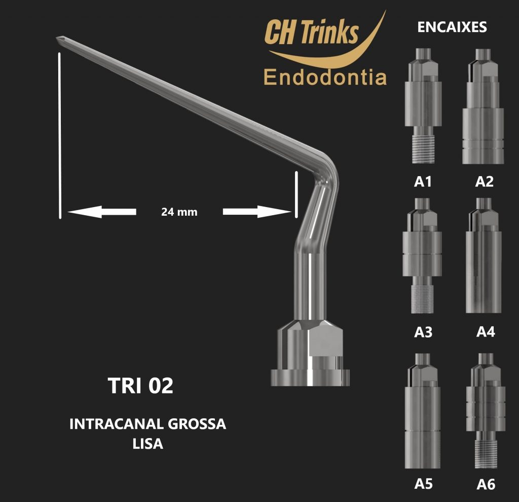 A1-Ponta CH Trinks TRI02 A1 Intracanal Grossa 24mm Lisa – Dental Trinks